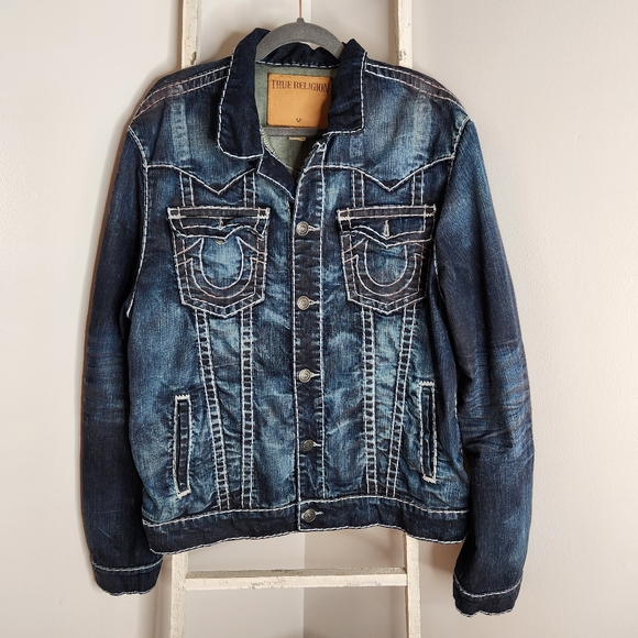 True Religion | Jackets & Coats | True Religion Denim Jacket Mens Xxl ...